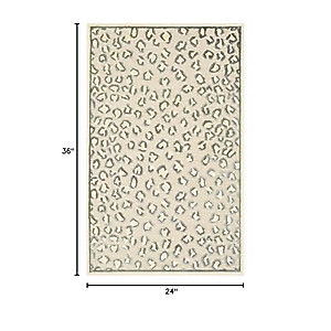 SAFAVIEH Paradise Collection Accent Rug - 2' x 3', Cream & Multi, Animal Print Viscose Design, Ideal for High Traffic Areas in Entryway, Living Room, Bedroom (PAR84-2440)