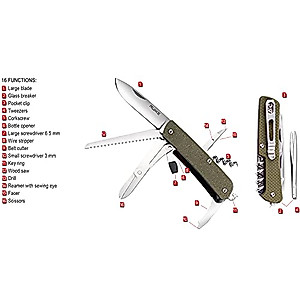 Ruike Multifunctional Knive, Green, G10 (-G)