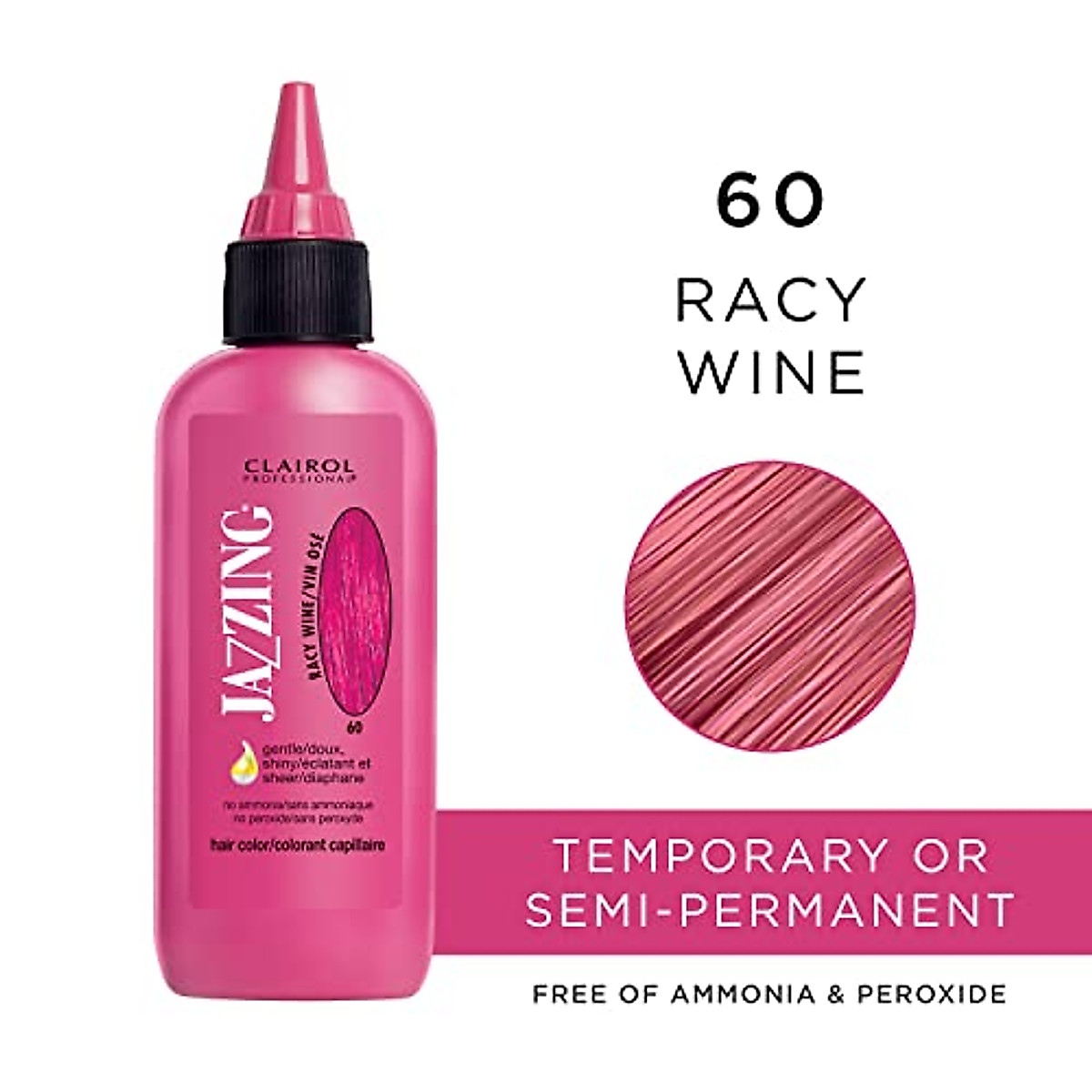 Clairol Professional Jazzing Hair Color No.060 Racy Wine, 3 oz
