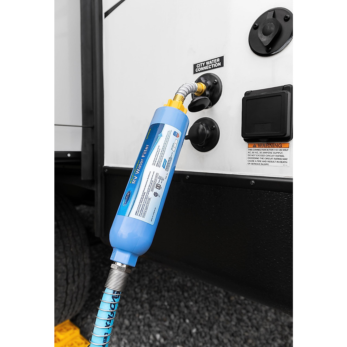 Camco Flexible Hose Protector-Eliminates Hose Crimping and Straining at Faucets and Water Connections, Creates Hose Flexibility (22703)