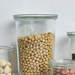 ALONCEgwsnh Spices Jars Hot Transparent Glass Storage Can Dry Fruit Bisscuits Grains Dessert Containers