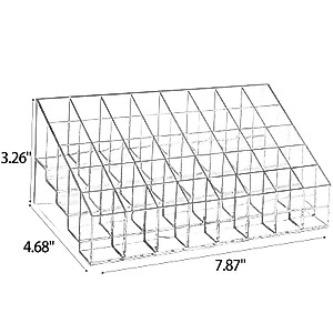 40 Grids Lipsticks Holder - Clear Acrylic Lipgloss Lipstick Organizer and Storage Display Case for Lip Gloss, Lipstick Tubes