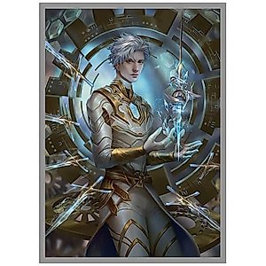 Fantasy North - Ezra Seven - Metal-Shaper Mage - 100 Smooth Matte TCG Trading Card Sleeves - Fits Magic MTG Commander Pokemon and Other Card Games - Playing Card Sleeves
