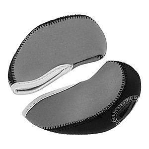 10Pcs Golf Club Head Cover, Neoprene Protective Headcover Golf Club Iron Head Covers Set (Grey + Black) Funny Driver Heads Iclubs