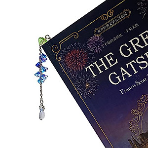 2 Pack Mental Feather Bookmark with Gift Box, Cute Leaf Bookmark Gift for Women Kid Student Teacher Book Lover (Purple and Pink Flower)