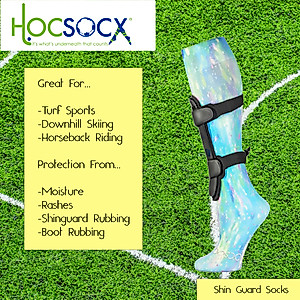 HOCSOCX Opal Splatter Socks Performance Liner Moisture-Wicking Protection for Field Hockey, Ice Hockey, Lacrosse, and Soccer