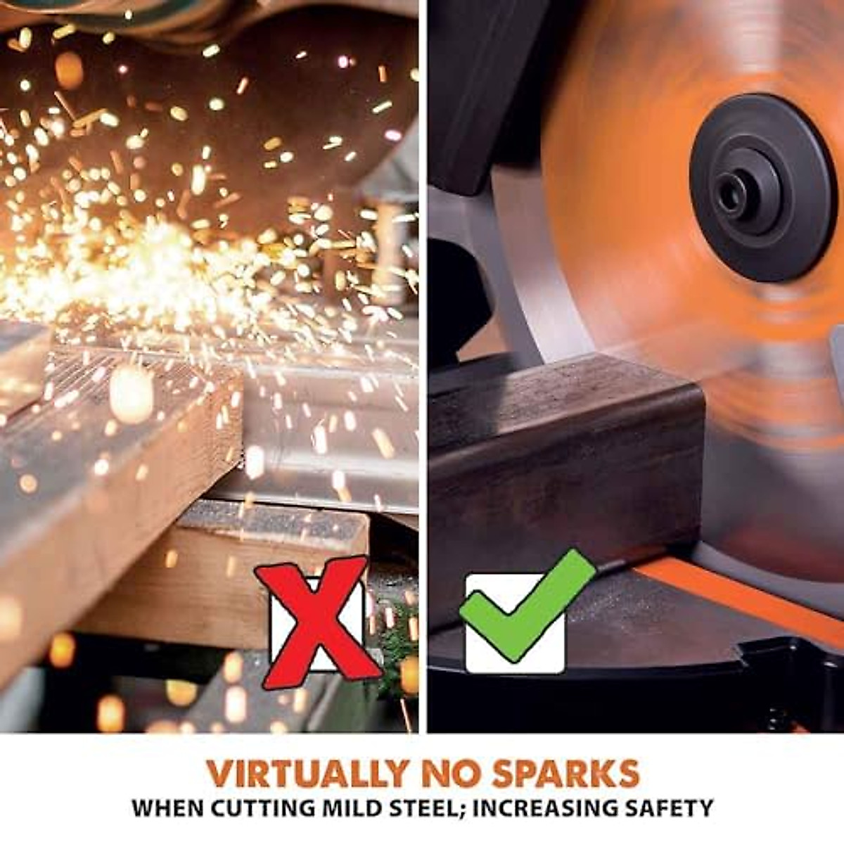 Evolution Power Tools R255SMS 10-Inch Sliding Miter Saw Multi-Material, Multi-Purpose Cutting Cuts Metal, Plastic, Wood & More 0˚ - 45˚ Bevel Tilt & 50˚ - 50˚ Miter Angles TCT Blade Included