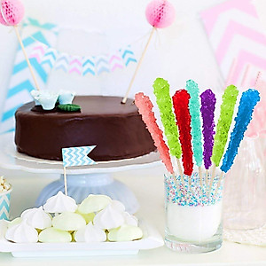 36 Extra Large Assorted Rock Candy Sticks: Espeez - Candy Party Favors - for Birthdays, Weddings, Receptions, Bridal, Baby Showers - Rock Candy Bulk
