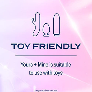 K-Y Yours + Mine Couples Lubricant, Adult Toy Friendly Personal Lubricant & Intimate Gel for Couples, Men, Women, Sex Lube, Clear, 2 x 1.5 Fl Oz, 2 count (Pack of 1)