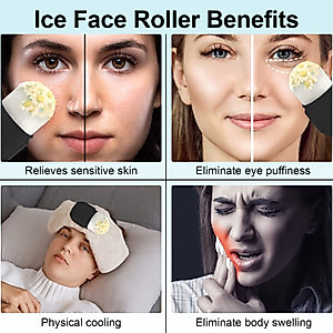 Aethland Ice Roller for Face and Eye, Silicone Mold Face,Facial Skin Care Tool Eye Puffiness Relief & Remove Fine Lines Reduce Acne Beauty Gift Women (Pink)