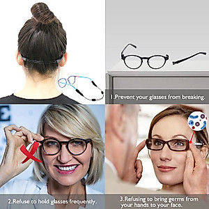 ANYGIFT Glasses Strap for Kids 7-10 inch,2 Holes Eyeglasses Straps & Ear Grips Anti Slip Glasses Ear Grip for Eye Glass Sunglasses Sports(2pcs 10 inch)