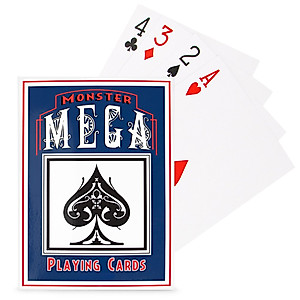 Midway Monsters Jumbo and Super Jumbo Oversized Playing Cards | 54 Cards | Poker Deck of Cards | Super Jumbo Oversized 8.25"x11.75"