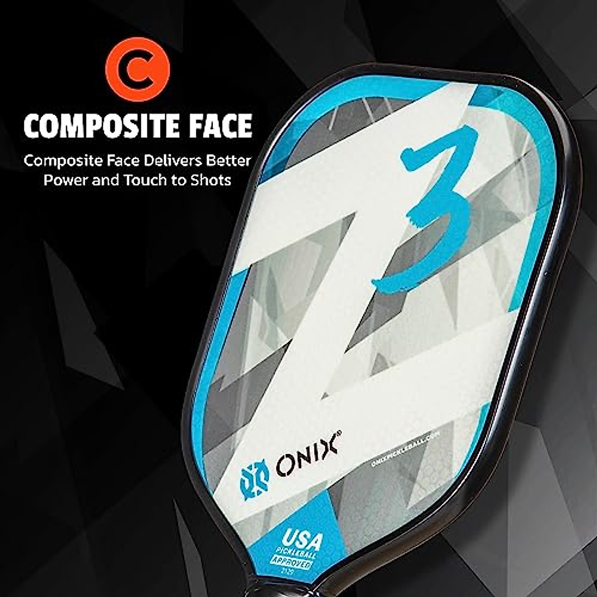 Onix Pickleball Z Series Paddles Graphite Carbon Fiber Pickleball Paddles with Cushion Comfort Pickleball Paddle Grip - USA Pickleball Approved