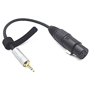 Youkamoo 2.5mm to 4 pin XLR Female Balanced Headphone Audio Headphone 8 Core Silver Plated Adapter Cable 15CM for AK240 AK380 AK320 DP-X1 X5III XDP-300R