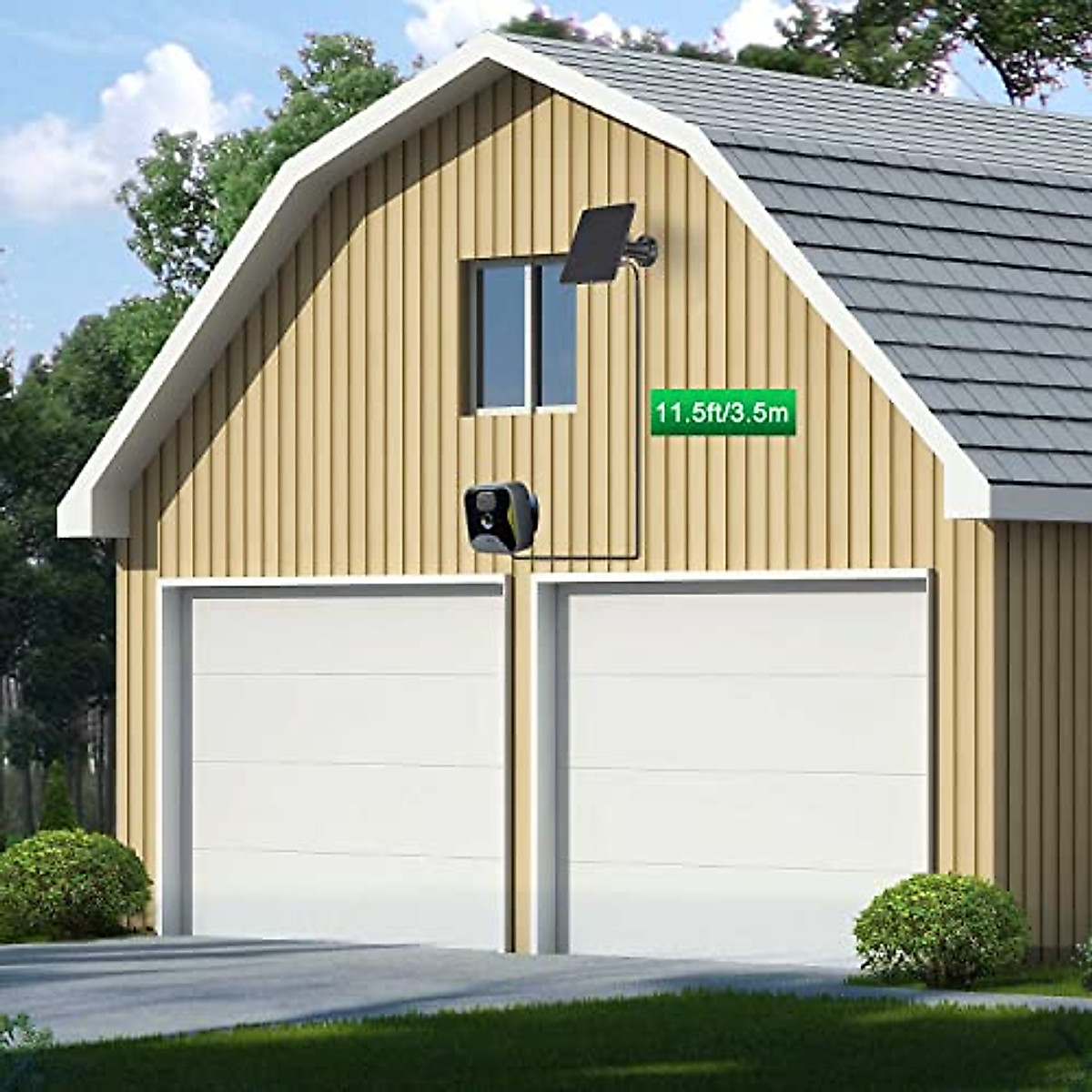 UYODM 3 Pack Solar Panel Charger Compatible with Blink Outdoor (3rd Gen) & Blink XT2/XT, Built-in Battery & 11.5Ft Outdoor Power Cable and Adjustable Wall Mount, IP66 Weatherproof (Black)