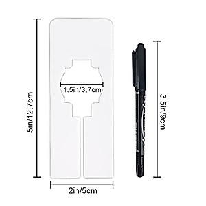 GZHOK Closet Dividers for Hanging Clothes 20 Pack Clothing Rack Dividers Baby Closet Dividers White Hanger Dividers With Marking Pen(Square)