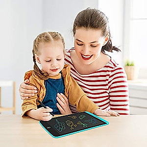 LCD Writing Tablet 10 Inch Colorful Toddler Doodle Board, Erasable Reusable Electronic Drawing Tablet Sketch Pads, Educational Learning Kids Toy Gift for 3 4 5 6 7 8 Year Old Boys Girls(Sky Blue)