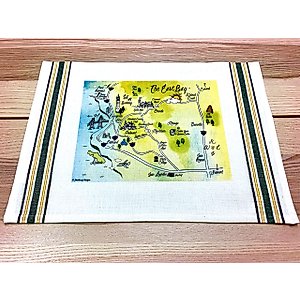 East Bay Map Kitchen Tea Towel