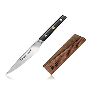 Cangshan TC Series 1021042 Swedish 14C28N Steel Forged 5-Inch Utility Knife and Wood Sheath Set