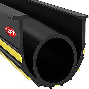 Garage Door Bottom Weather Stripping Rubber Seal with T-Ends 5/16" - Protect Your Garage from Weather, Insects, and Dust with Premium Rubber Seals（12FT）