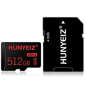 512GB Micro SD Card High Speed Class 10 microSDXC UHS-I Memory Card for Mobile Phone,Tablet,Camera with SD Adapter(512GB)