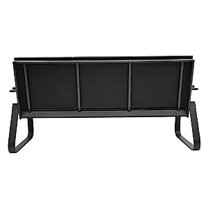 MIMODA Waiting Room Reception Bench, Lobby Reception Chairs with Armrest Office Guest Conference Chairs for Clinic Office Airport Barber Salon Bank, 3 Seat