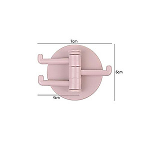 N/ 4 Round Non-Marking Hooks for Storage in Kitchen, Bathroom Storage Room and Wardrobe Room Without Drilling