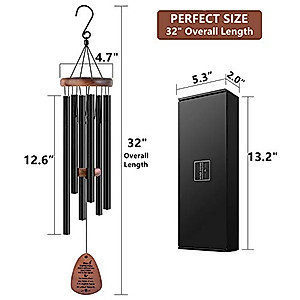 YOUNTASY Sympathy Wind Chimes , Bereavement/Memorial /Sympathy Gift in Memory of Loved One Loss of Mother Father Condolence Remembrance 32 Inch