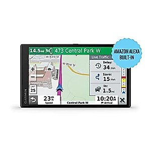 Garmin DriveSmart 65 with Amazon Alexa, Built-In Voice-Controlled GPS Navigator with 6.95” High-Res Display