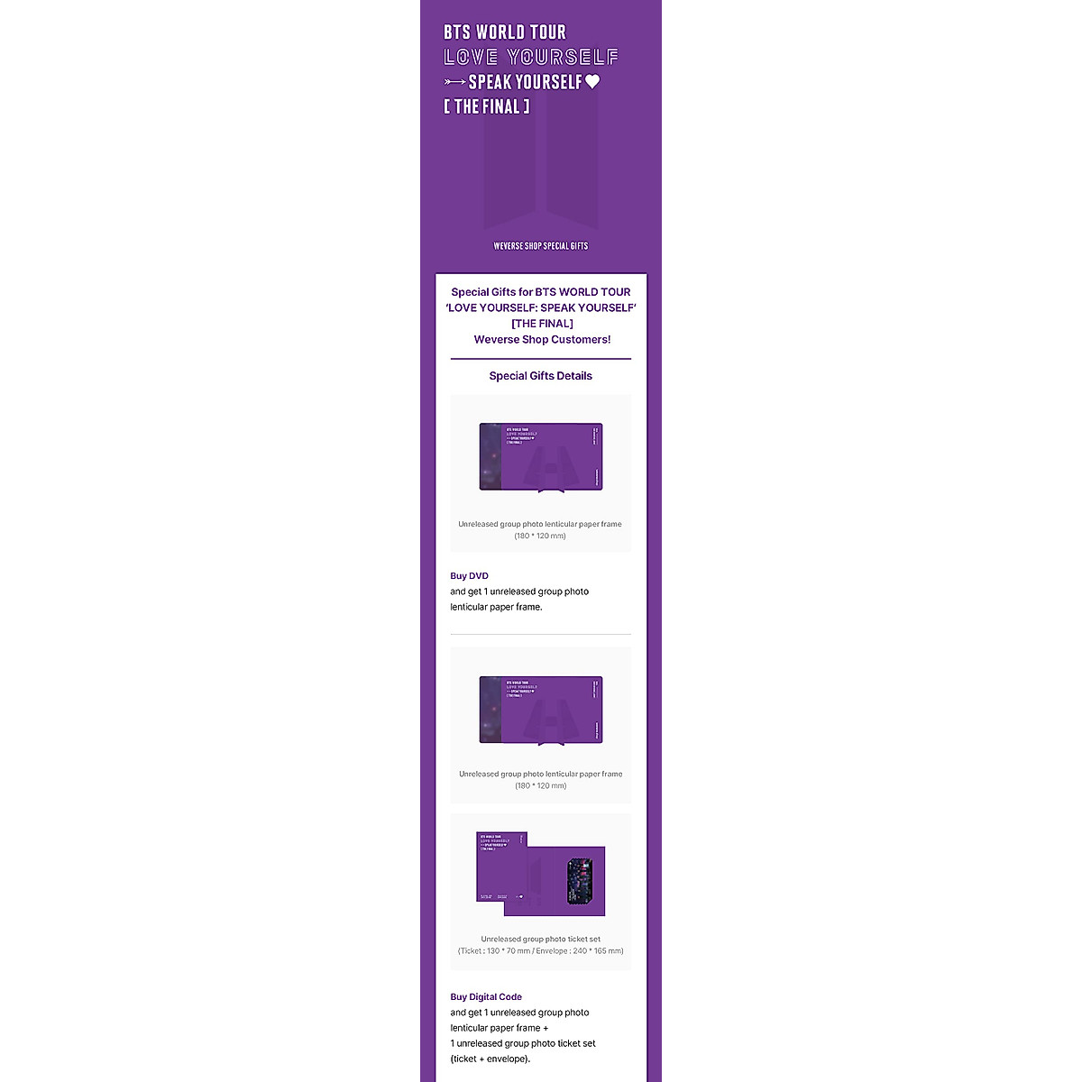 [DVD] BTS - World Tour ‘Love Yourself : Speak Yourself’ [The Final] DVD