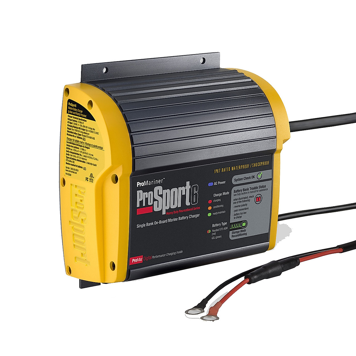ProMariner Prosport 6 Battery Charger, 6 Amp, 12V, Beige (SS-SMS-430068)