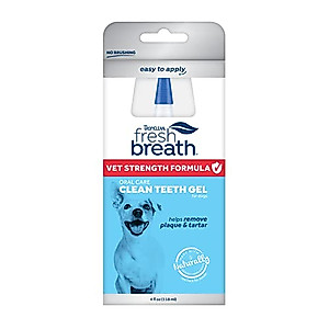Fresh Breath Certified Wellness Collection Vet Strength Oral Care Clean Teeth Gel, 4oz - Freshens Dog Breath - Removes Plaque & Tartar - Cleans Teeth - Dog Dental Care - No Brushing Required