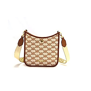 Michael Kors Briley Small Messenger Crossbody Bag Purse Handbag (LUGGAGE MULTI)