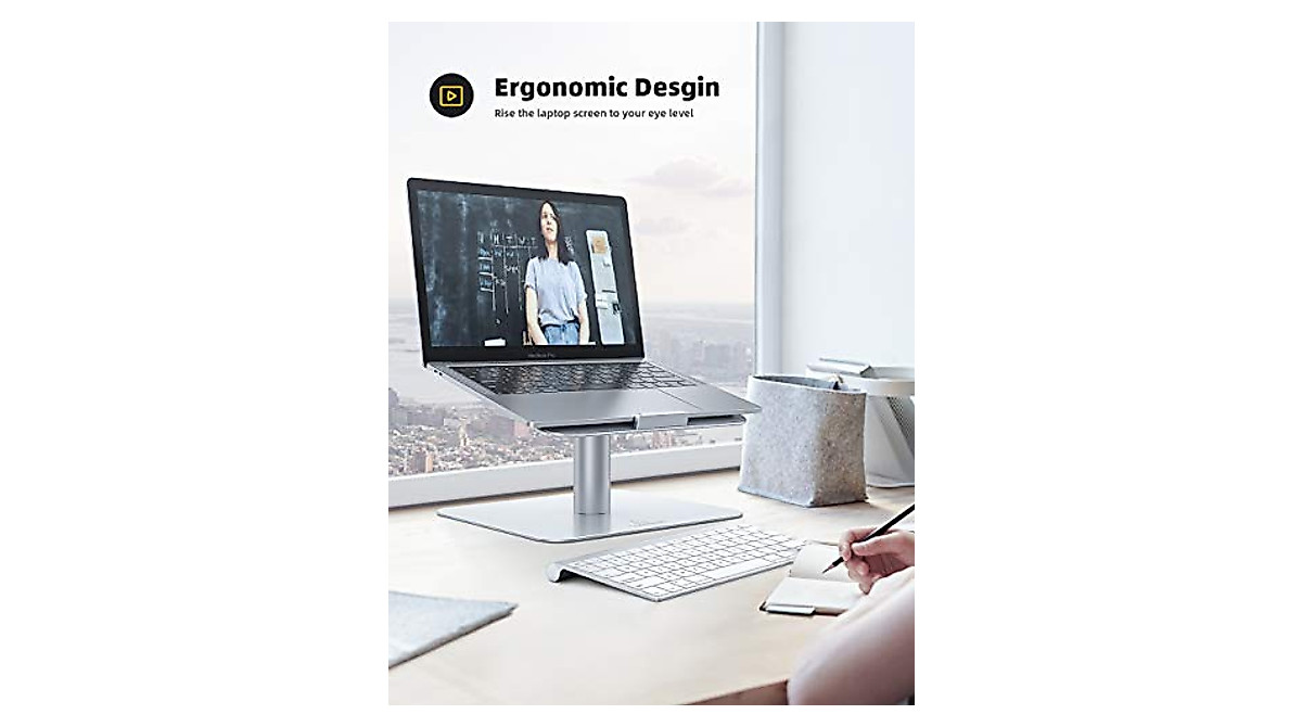 Lamicall Swivel Laptop Stand - Ergonomic Aluminum Riser for 10-17.3 ...