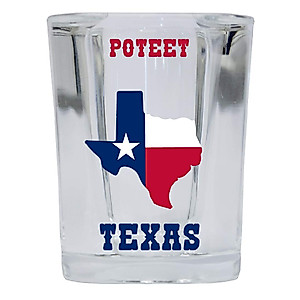 Poteet Texas Square Shot Glass