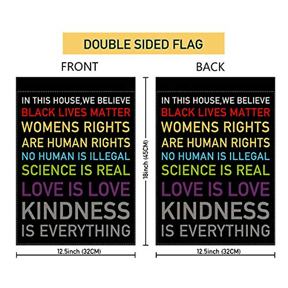 pingpi in This House, We Believe Small Garden Flag Vertical Double Sided 12.5 x 18 Inch Burlap Yard Outdoor Decor