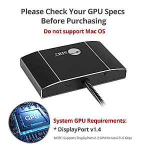 SIIG DisplayPort 1.4 Multiport MST Hub Video Splitter 4K60Hz - DisplayPort Splitter 2X DP, 1x HDMI, DP Multiple Monitor Adapter Not for MacOS(CE-DP0N11-S1)