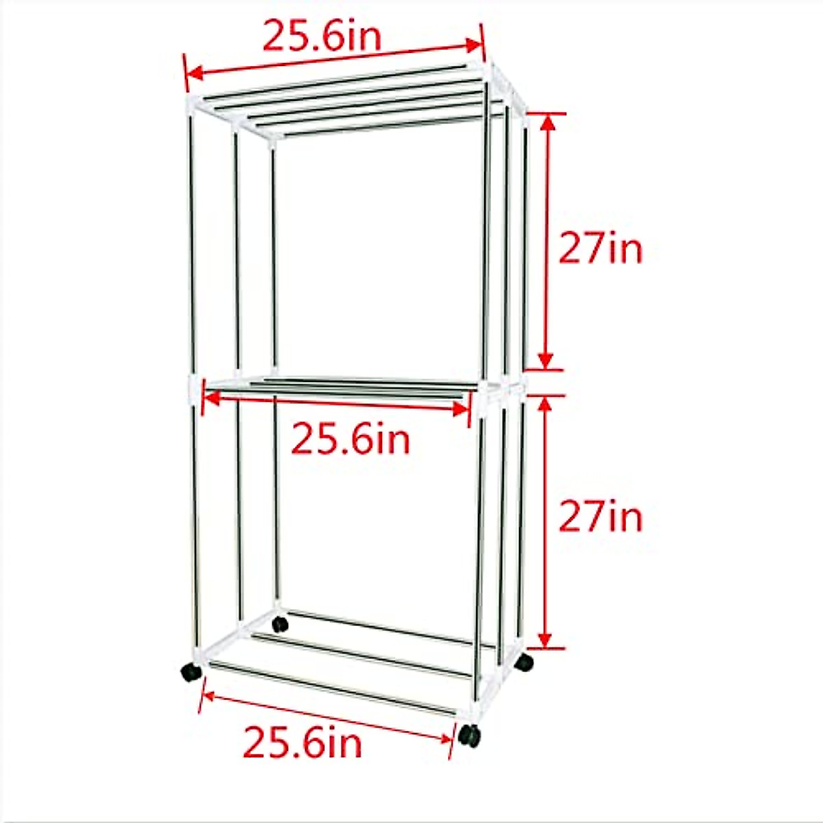 Clothes Dryer 110V Electric Foldable 2-Tier Drying Machine with Remote Control Heater Double Layer Stainless Steel Rack for Home,Apartment,Hotel,Student Dorm
