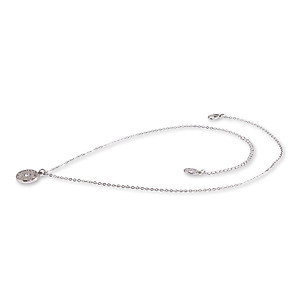 Weiss Monogram Necklace - with Crystal and Signature on Reverse, 18"-21" (T)
