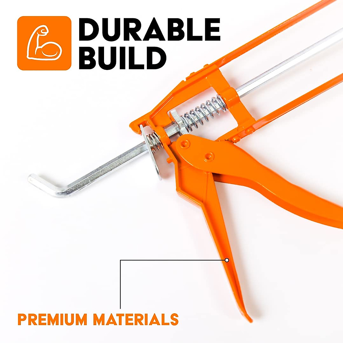 Heavy Duty Caulk Gun for Construction and Home Improvement - Dripless Caulk Gun, Hand Caulking Guns, Caulking Gun, Caulk Gun for Silicone, Gun Caulk, Sealant Gun by Mantium