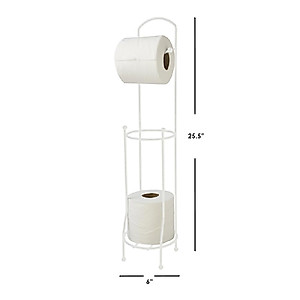Home Basics Toilet Tissue Organizer, White
