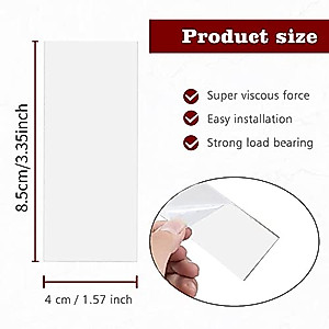 YeeBeny Self-Adhesive Strips, Replacement Adhesive Strips Compatible Self-Adhesive Towel bar, Bathroom Towel Rack, 3.35 x 1.57 inches (Pack of 4)