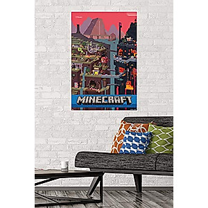 Trends International Minecraft - Cube Wall Poster, 22.375" x 34", Unframed Version