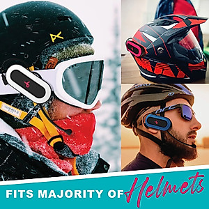 YO AUDIO Bluetooth Intercom Headset for Outdoor Adventure Sports - 2000ft+ Range for Snowboarding, Skiing, Motorcycling, Horseback Riding, Biking, and Climbing - Hands-Free Communication