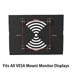 Hikig Mac Mini VESA Mount/Wall Mount/Under Desk Mount, Custom Mount for The Mac Mini, Mac Mini VESA Mounting Stand/Mounting Bracket - Black