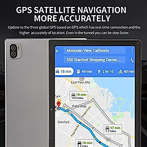 10 Inch Tablet PC,6G RAM 128G ROM,2.4G 5G WiF,1920x1200 IPS Display Screen,Android 12 8MP Front Camera 20MP Rear Camera USB C Rechargeable 8800mA Battery 4G Calling Tablets,Grey(us)