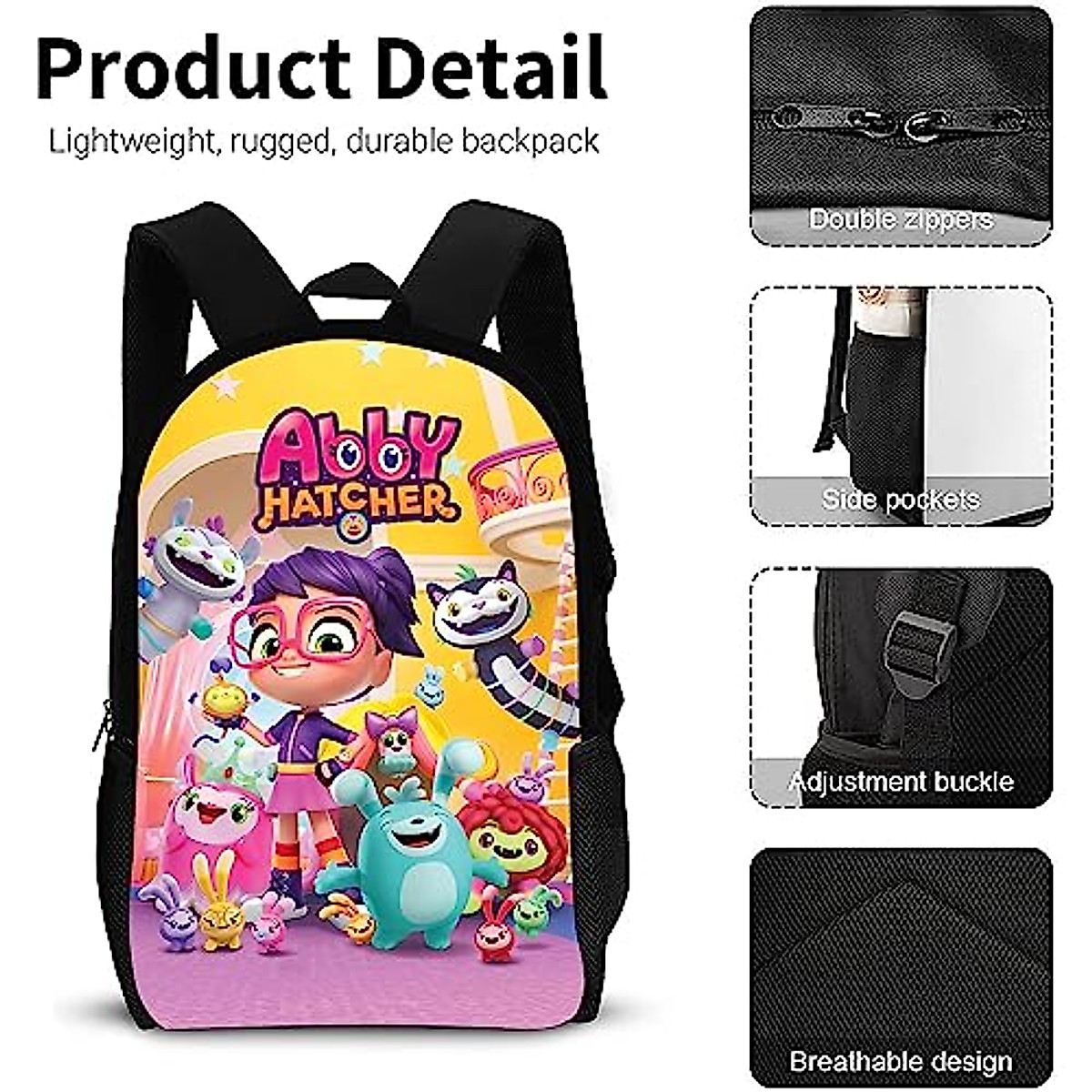 BRUQUYIS Cartoon Backpack 16in Travel Laptop Backpack Casual Large Capacity Backpacks