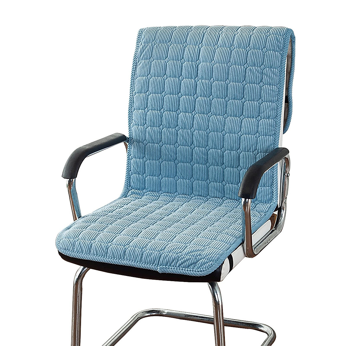 HUALEMEI Comfort Plush Seat Cushion,One-Piece Non Slip Chair Pads with Ties,Washable Gaming Chair Back Rest Cushion for Home Office Chair-K 40x85cm(16x33inch)