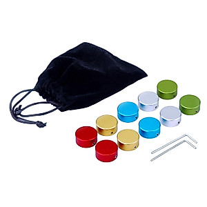 MoonEmbassy Effects Pedal Footswitch Topper with 3 Screws,Guitar Effect Foot Nail Cap with 2PCS Wrench,10PCS