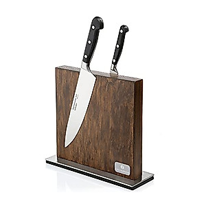 Zassenhaus Magnetic Wood Knife Block for Kitchen Counter, 11" x 3.5", Medium Ash